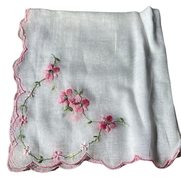 Vintage | Accessories | Vintage Mid Century Modern Floral Embroidered ...